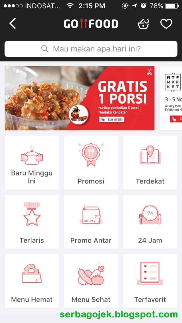 Cara Menggunakan Go Food Untuk Pesan Makanan Lewat GoJek