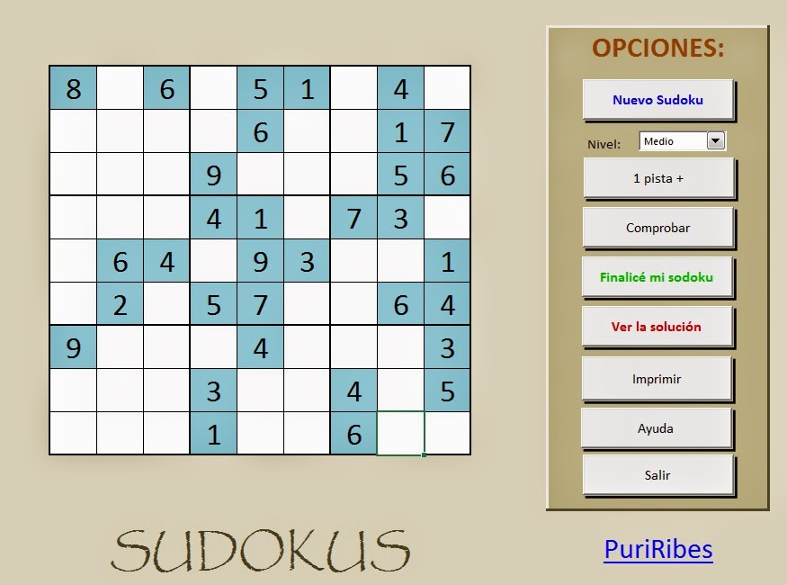 Sudoku En Excel Alexduve
