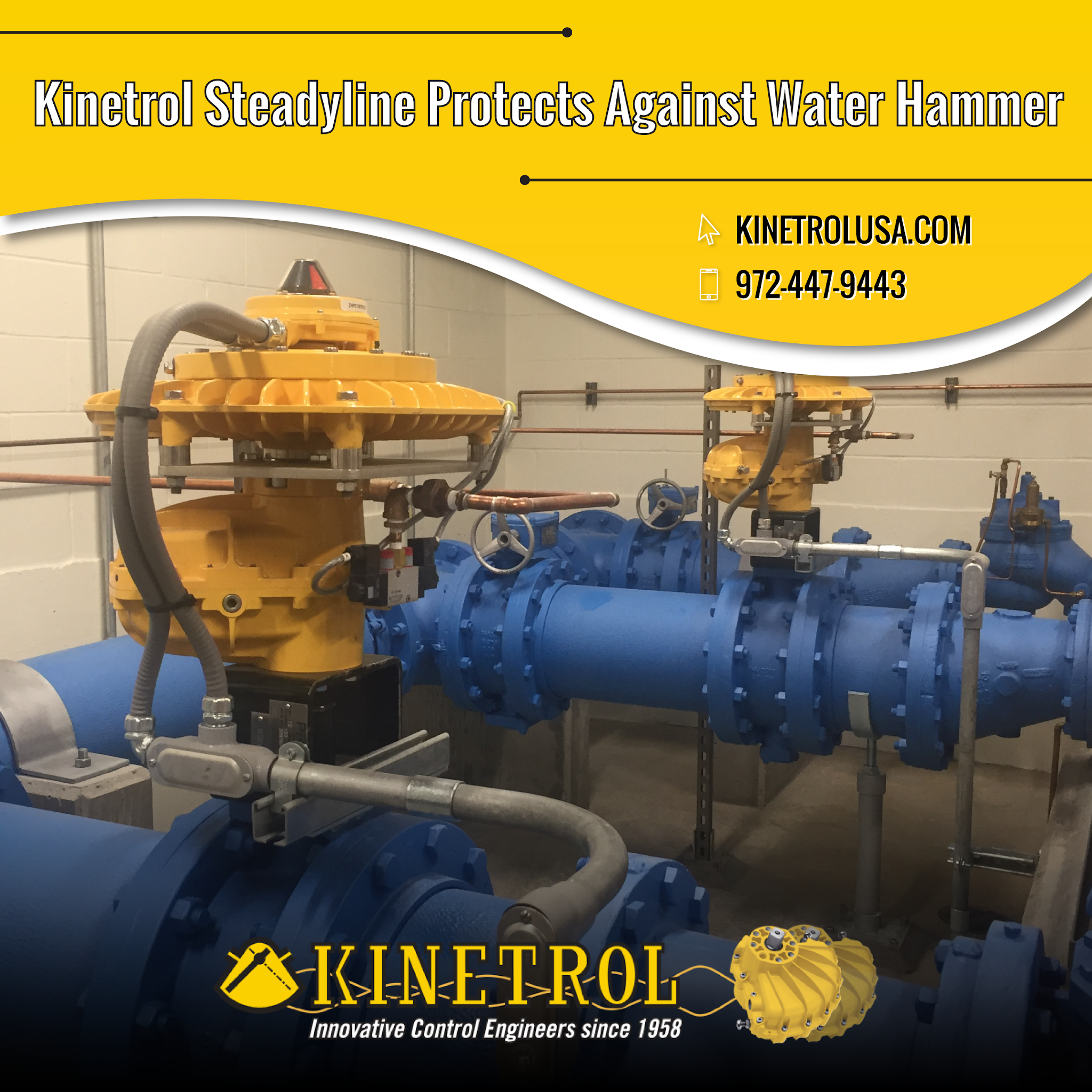 Kinetrol Steadyline Actuators Mitigate Water Hammer Damage from Pump ...