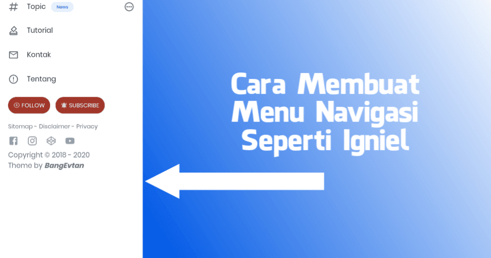 Cara Membuat Menu Navigasi Blog Seperti Igniel - BangEvtan