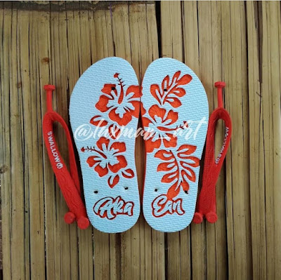 20 Senik Ukir Sendal Jepit yang Keren Karya Luxman_Art