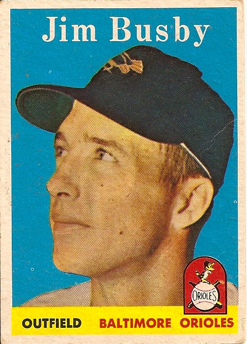 Orioles Card "O" the Day: Vintage Fridays: Jim Busby, 1958 Topps #28