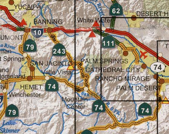 California Interstate Map And Towns