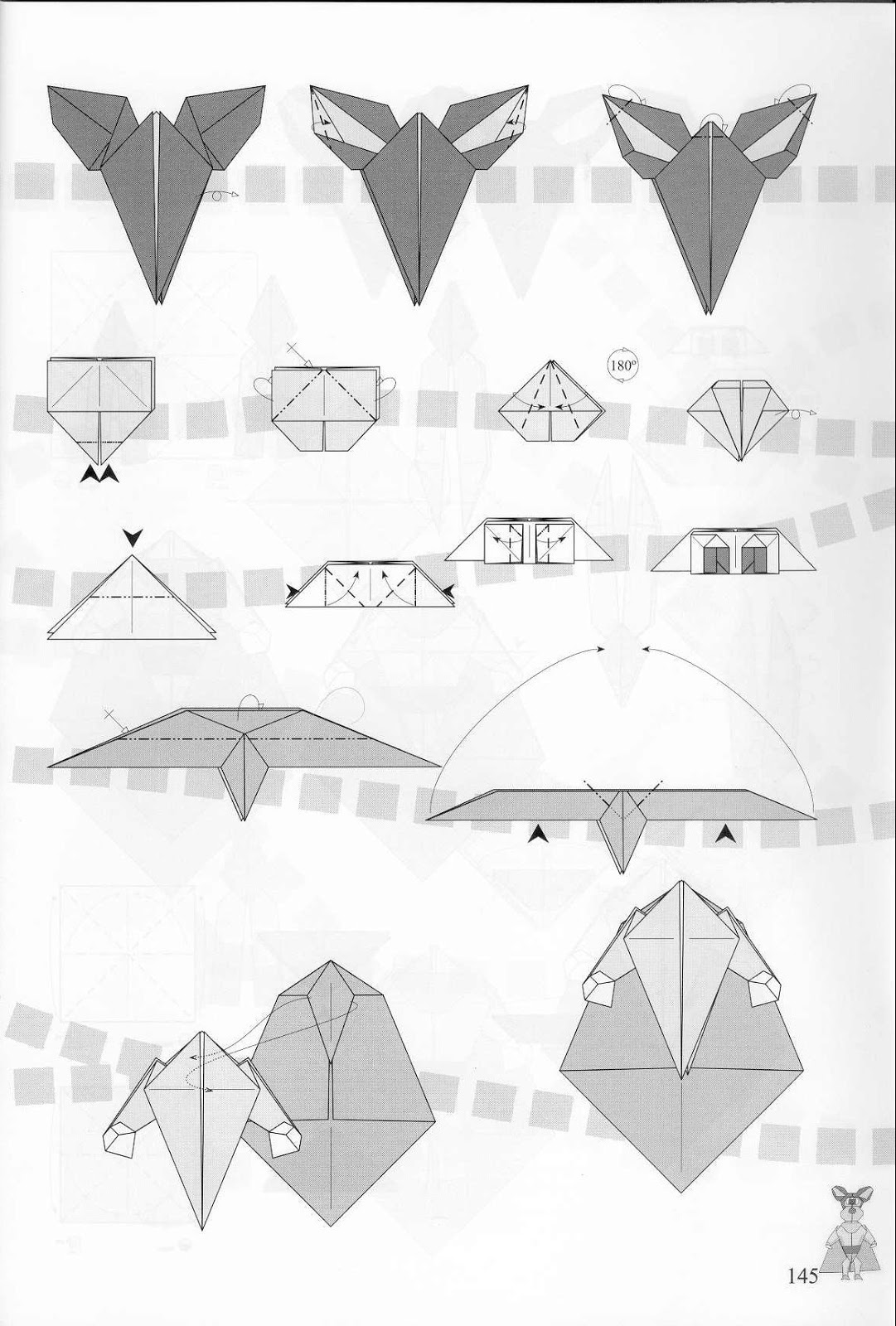 Origami Cartoon 3-Halle - Ruby Book Origami