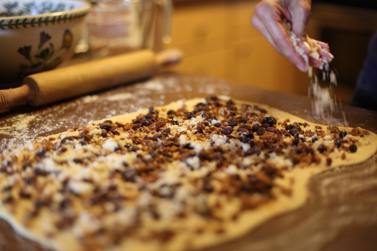 Buchta with Nuts and Raisins