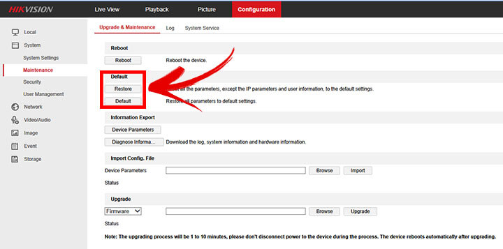 How to reset a Hikvision IP camera to factory defaults ...