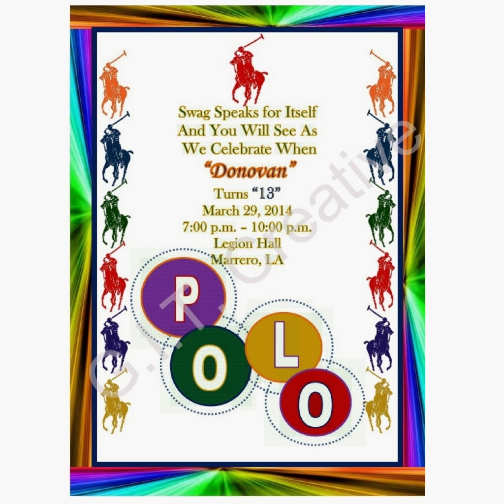 G.I.T. Creative Event Planning, LLC: Custom Polo Invitations