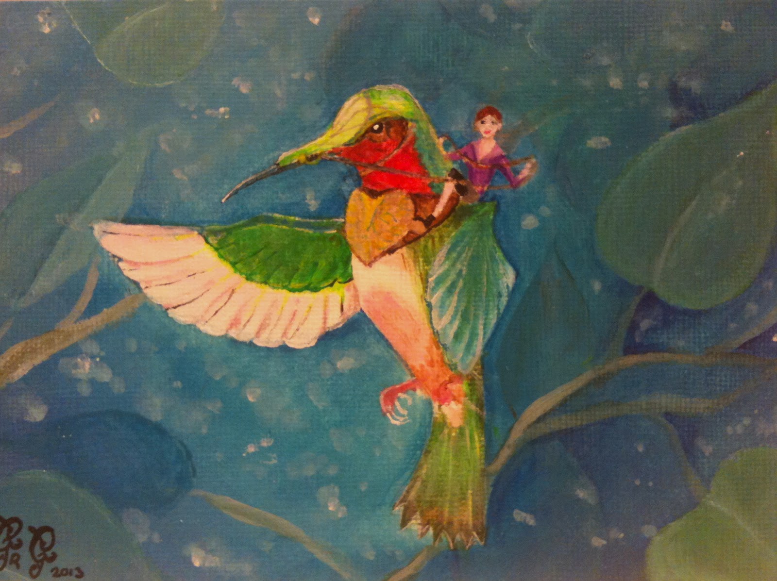 A Splash of Sunshine: Hummingbird