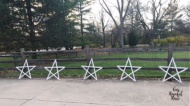 Our Hopeful Home: How To Make Lighted Outdoor Christmas Stars