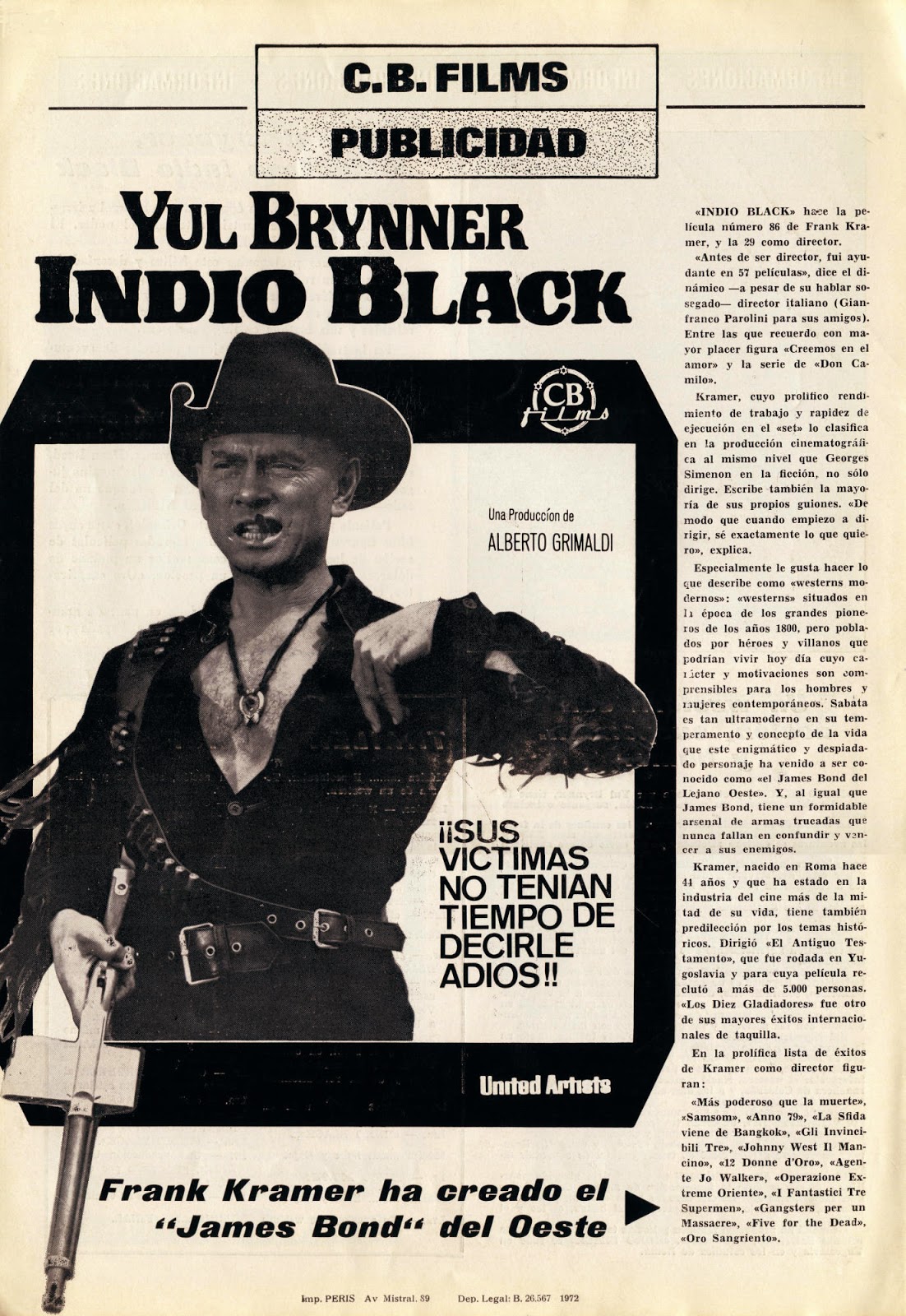 MON NOM EST PERSONNE: LES IMAGES DU WESTERN SPAGHETTI.: "ADIOS SABATA ...