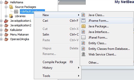 Membangun Aplikasi GUI pada NetBeans