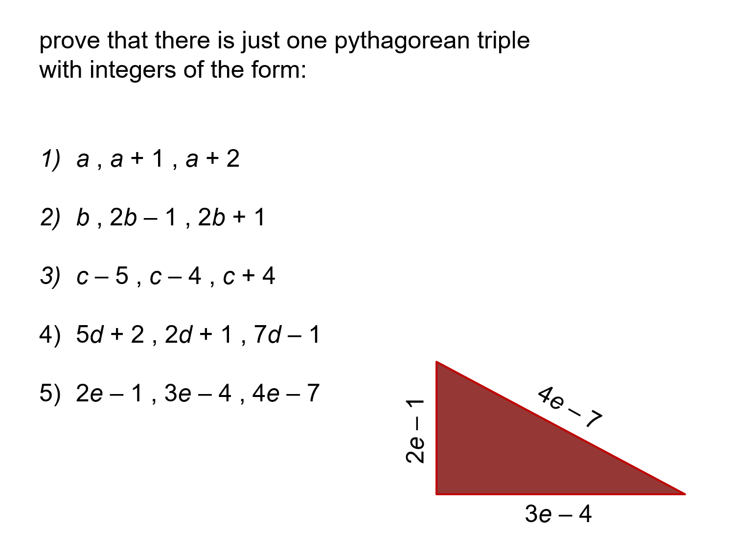 MEDIAN Don Steward mathematics teaching: triples involving expressions