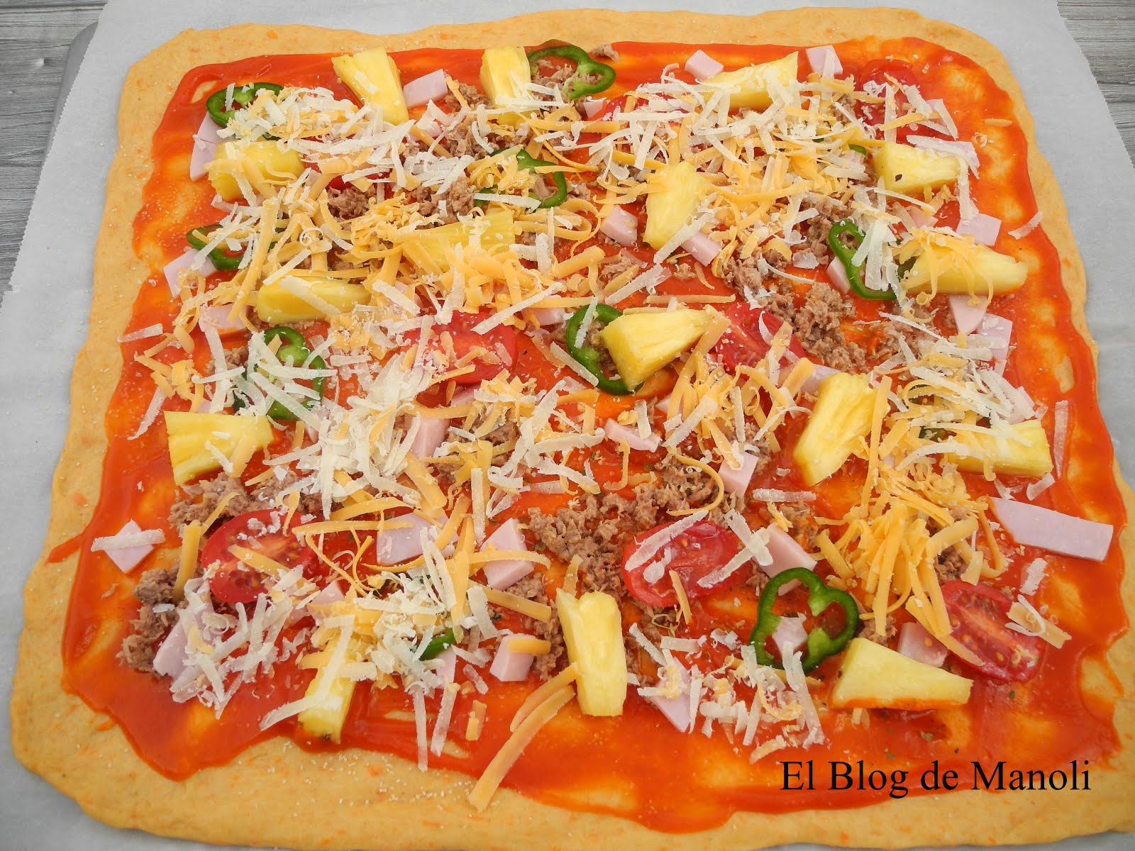 El blog de Manoli: Pizza con Masa de Zanahoria