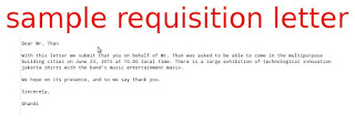 sample requisition letter ~ samples business letters