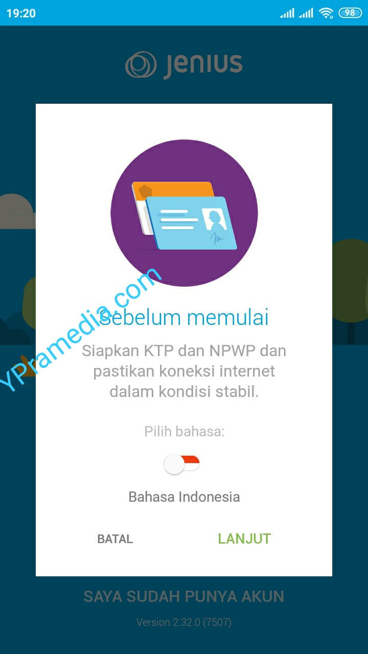 Cara Daftar Jenius dan Mendapatkan Kartu Debit Visa Gratis - YPramedia