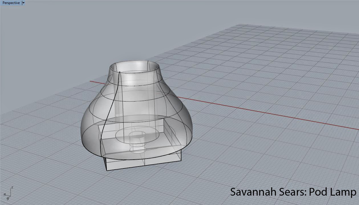 ELDS 205: Computer Aided Product Design: Savannah Sears: Week 8: Lamp
