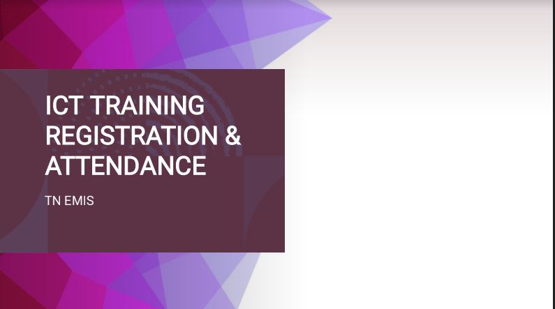 ICT TRAINING REGISTRATION & ATTENDANCE MARKING PROCEDURE-PDF & VIDEO'S ...