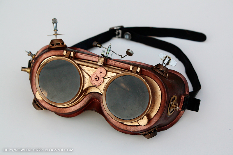 NOWHERE GRRRL: Tutorial: Goggles y Pistola Ray Gun Steampunk