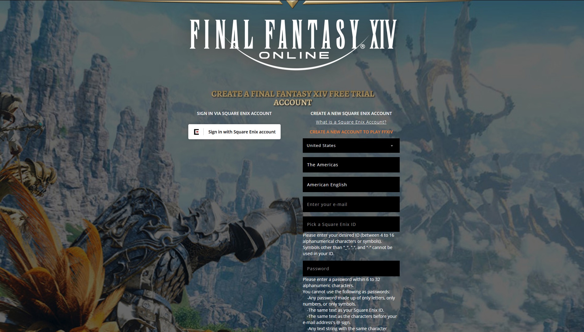 Final Fantasy XIV Online Free Trial version အကြောင်း
