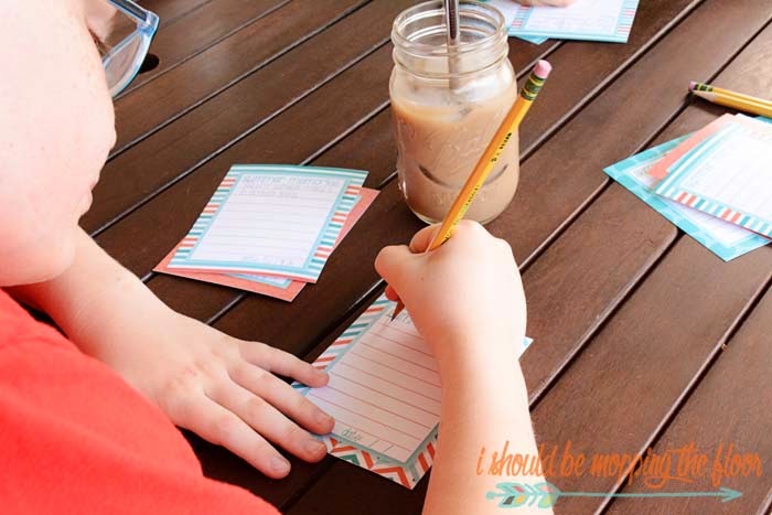 Free Printable Summer Memory Journal Cards | i should be mopping the floor