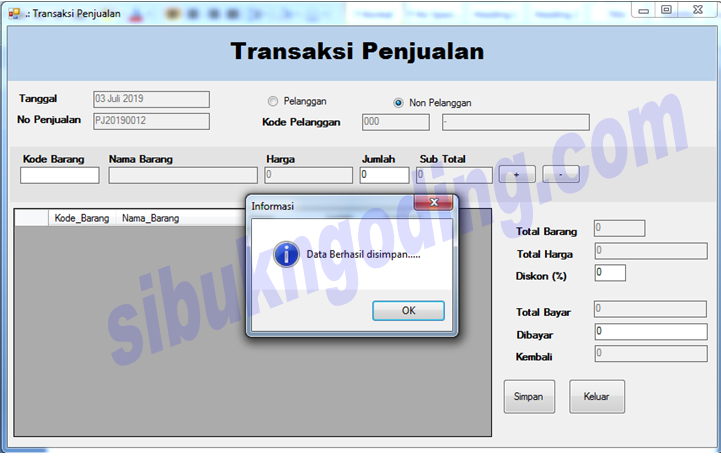 Aplikasi Penjualan dengan VB.net dan MariaDB V1 : Membuat Form ...