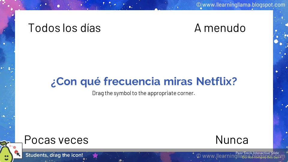 How to Use Pear Deck in Spanish Class - Llearning Llama