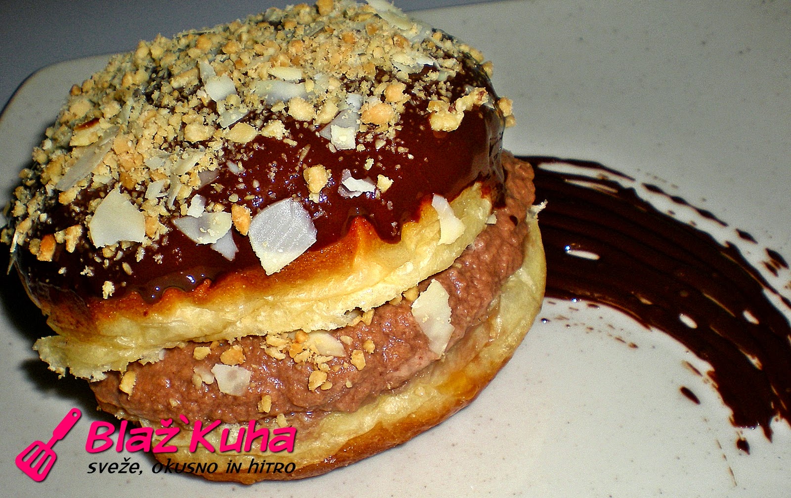 Krof s čokoladno kremo | BLAŽ KUHA - kuharski blog