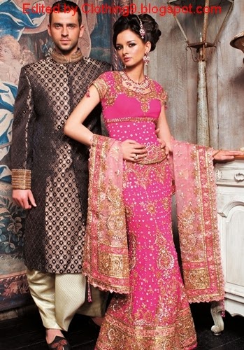 Barat Walima Dresses for Bride & Groom | FishTail Lehnga Saree Designs