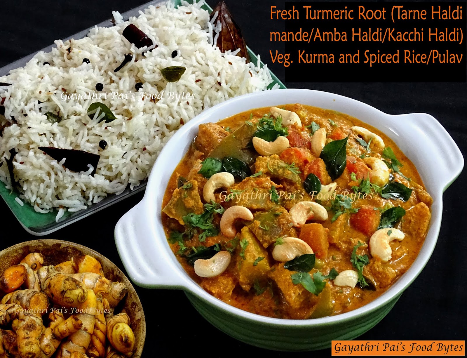 Gayathri Pai's Food Bytes: Fresh Turmeric Root (Tarne Haldi Mande/Amba ...