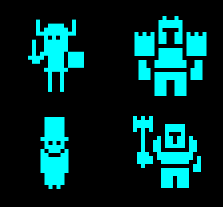 8-Bit City: Pixel Art: Single-Color RPG Sprites 3