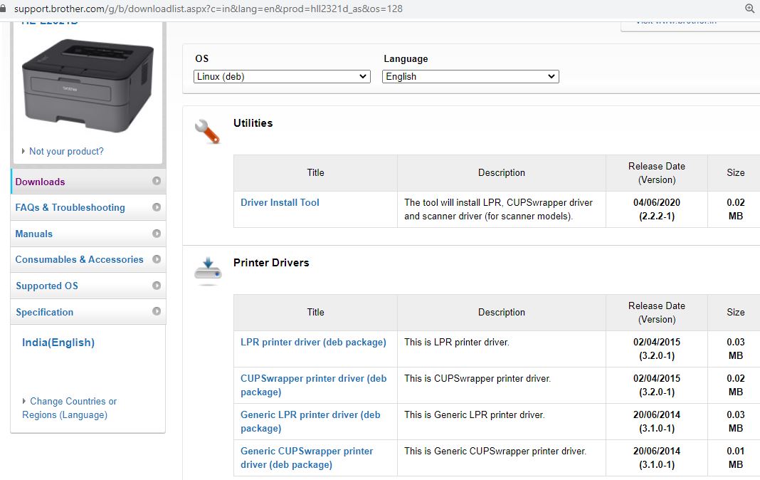 for Police Data Entry Operators: CCTNS - support Printers