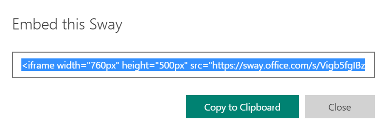 Blended Learning @ (Tech+Education) : How to embed sway into profile ...