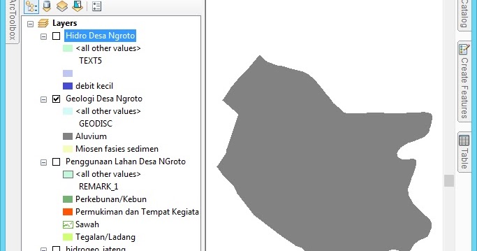 TUTORIAL ArcGis : OVERLAY / INTERSECT PETA