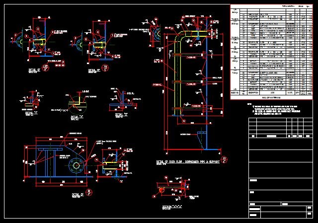 The Draughtsman: Storage Tank Nozzle Detail Sample Cad Drawing 2