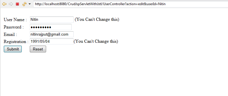 Ramsis Code Crud Application Using Jsp Servlet And Jstl
