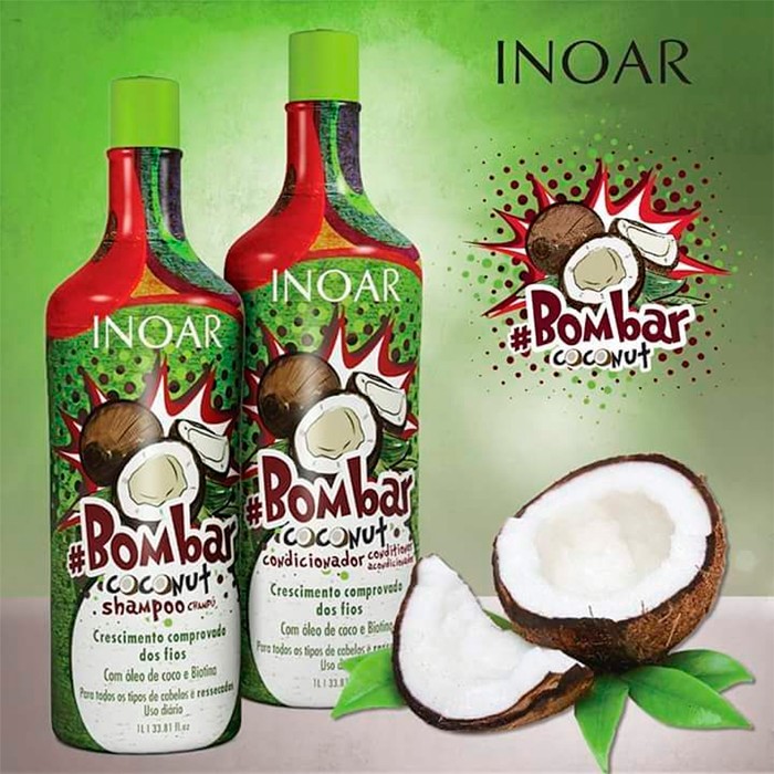 Blog Vanessa Sial : Shampoo e Condicionador Inoar #Bombar Coconut 1 litro