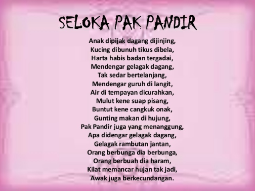 Kebudayaan Melayu dalam Bahan Sastera (Puisi tradisional)