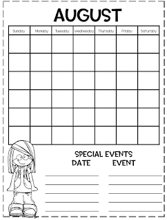 1st Grade Hip Hip Hooray!: August Classroom Calendars, Newsletters and ...
