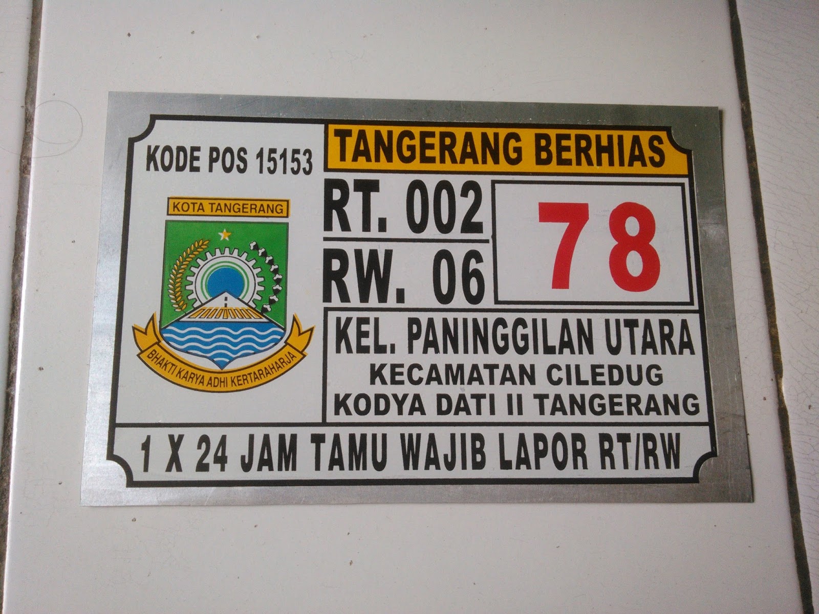 CONTOH PLAT NOMOR RUMAH ~ PERCETAKAN PLAT NOMOR RUMAH