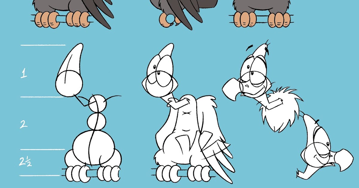 Robert Brown Animation: Vulture colour character model sheet