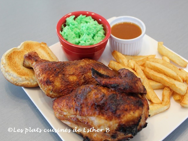 Les plats cuisinés de Esther B: Demi-poulets avec épices B.B.Q. maison