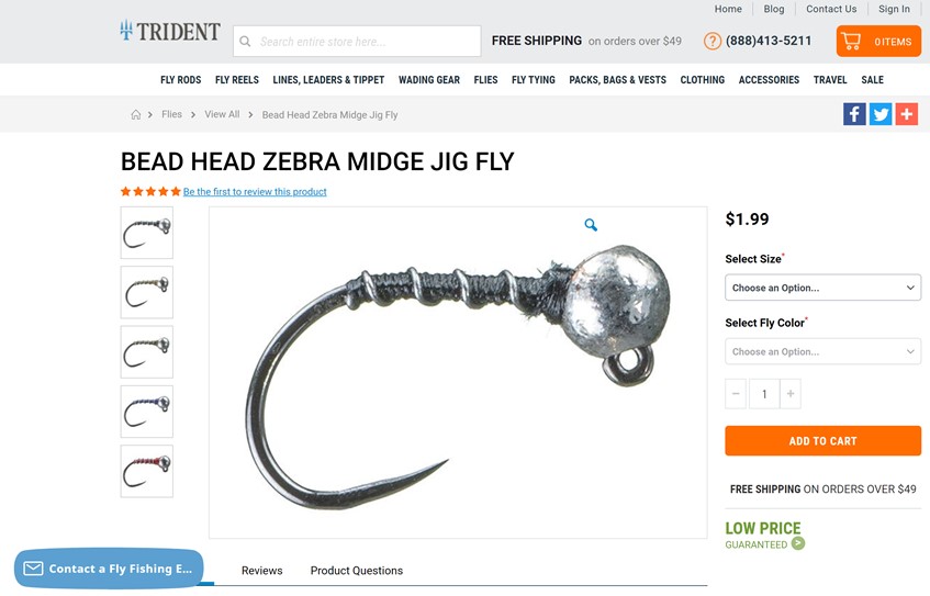 The Show Me Fly Guy: Zebra Midge on a Jig Hook