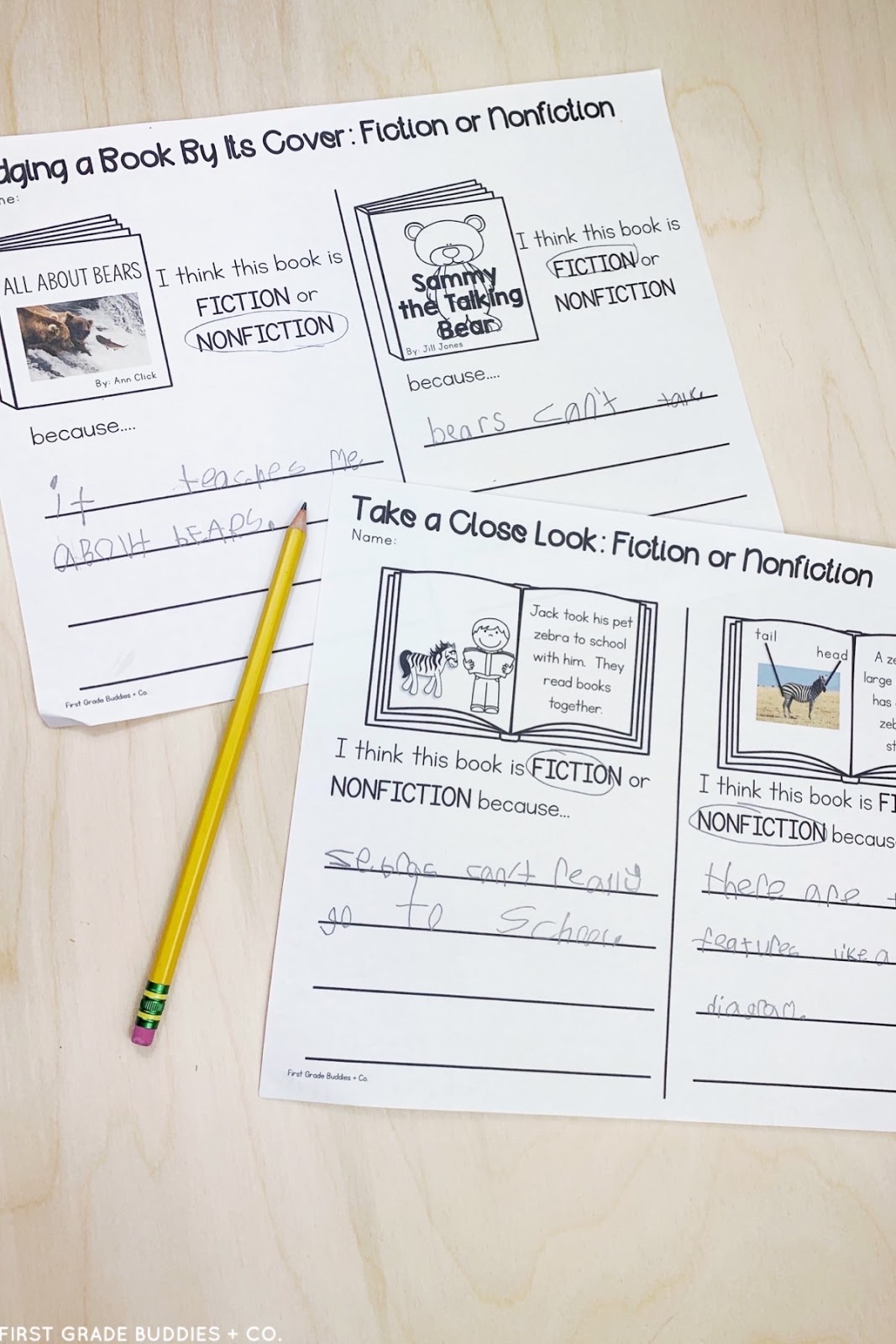 Fiction vs. Nonfiction Text in the Primary Grades | First Grade Buddies