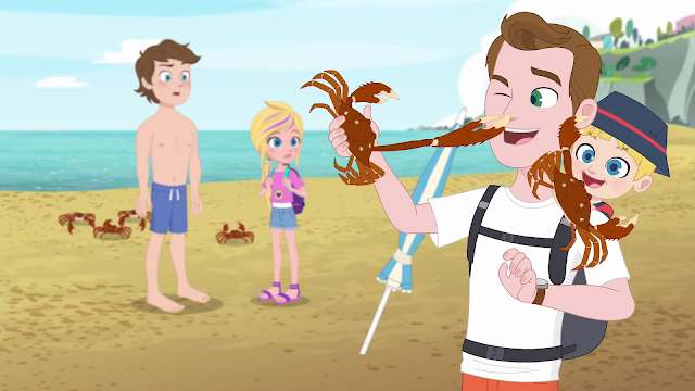 Shirtless Drawn Cartoon Boys: Pierce Pocket at the Beach