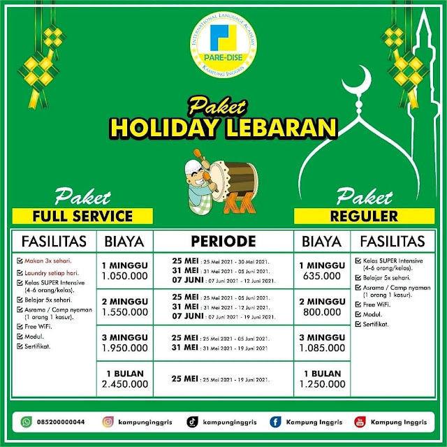 Paket Lebaran - Kampung Inggris