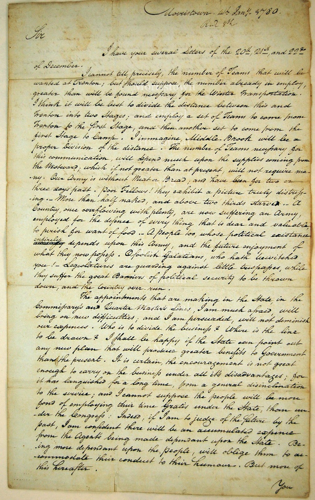 Primary Source Seminar: Mini Lesson: Nathanael Greene Letter (Activity 3)