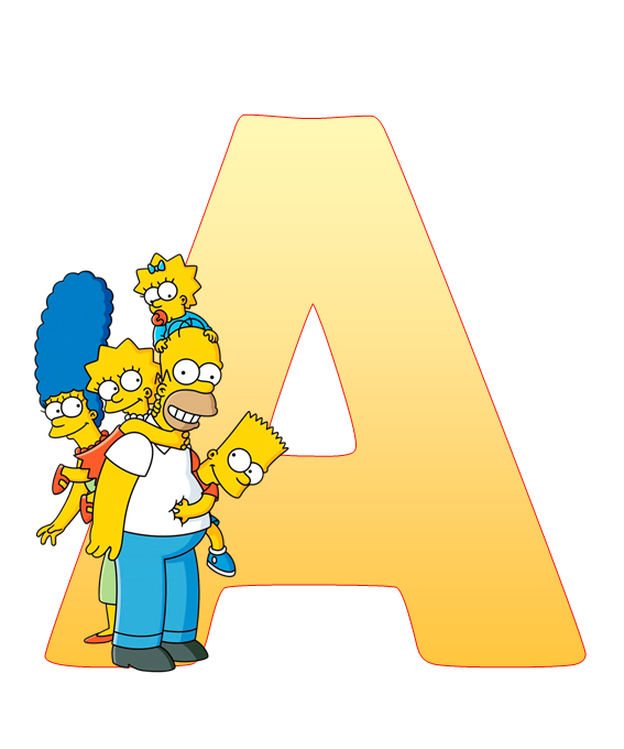 Kits imprimibles gratis : Abecedario Los Simpson