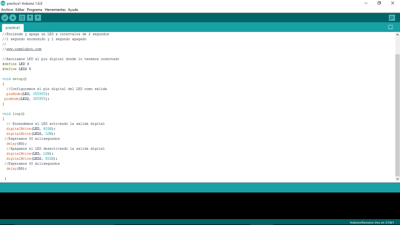 Verónica en Tecnología: Práctica 1 Arduino 1.