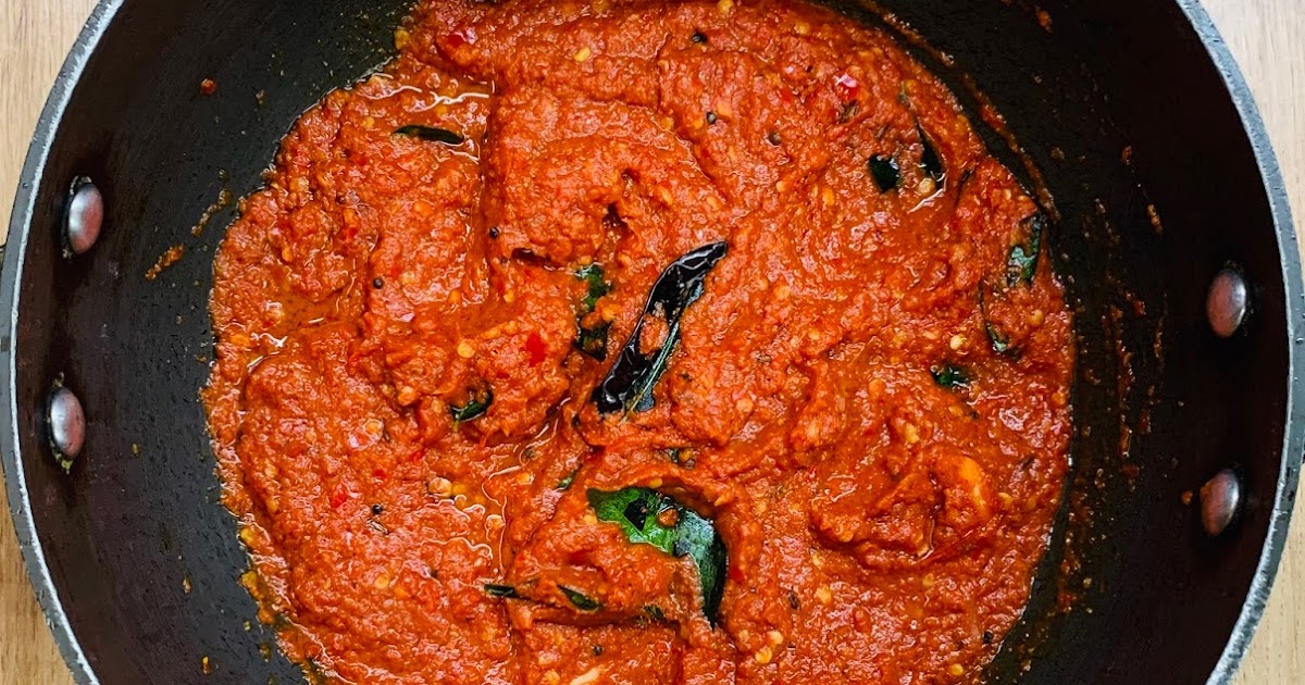 Red Chilli Pickle/Pandu Mirchi Pachadi