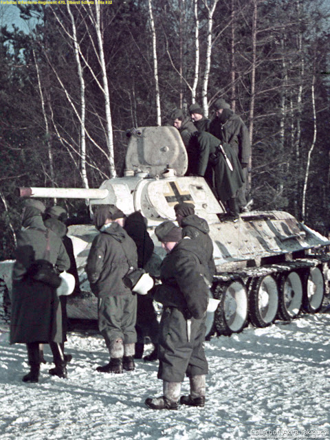 World War II in Color: Captured T-34 Tank in German Hands